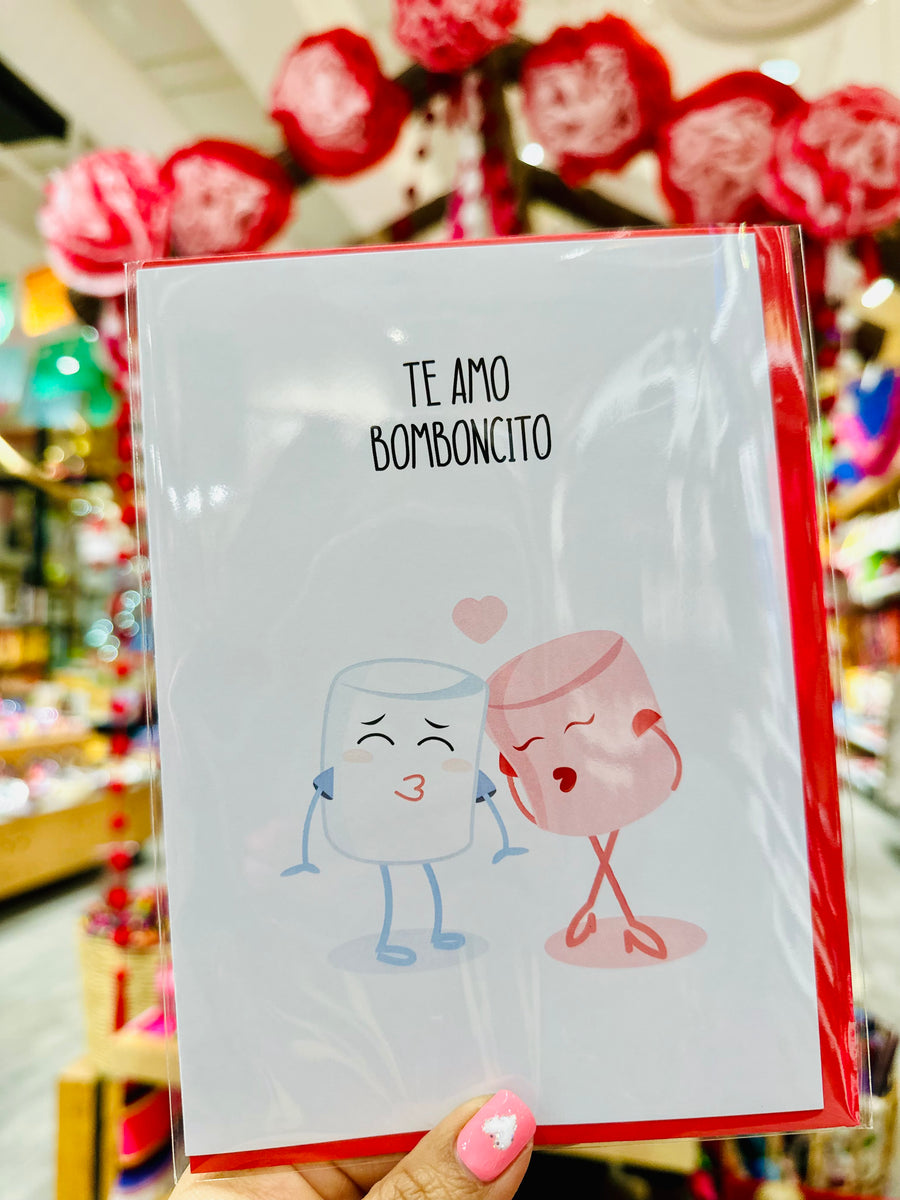 "Te amo bomboncito" Card – Colores Mexicanos: Chicago's Mexican Gift Shop