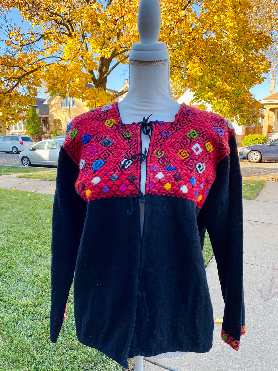 Handwoven Wool "Coton" Sweater- Chiapas, Mexico – Colores Mexicanos ...