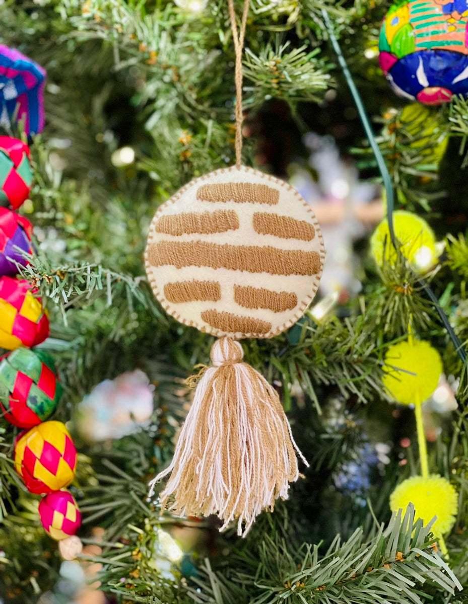 Concha Handwoven Pompom Ornament – Colores Mexicanos: Chicago's Mexican ...