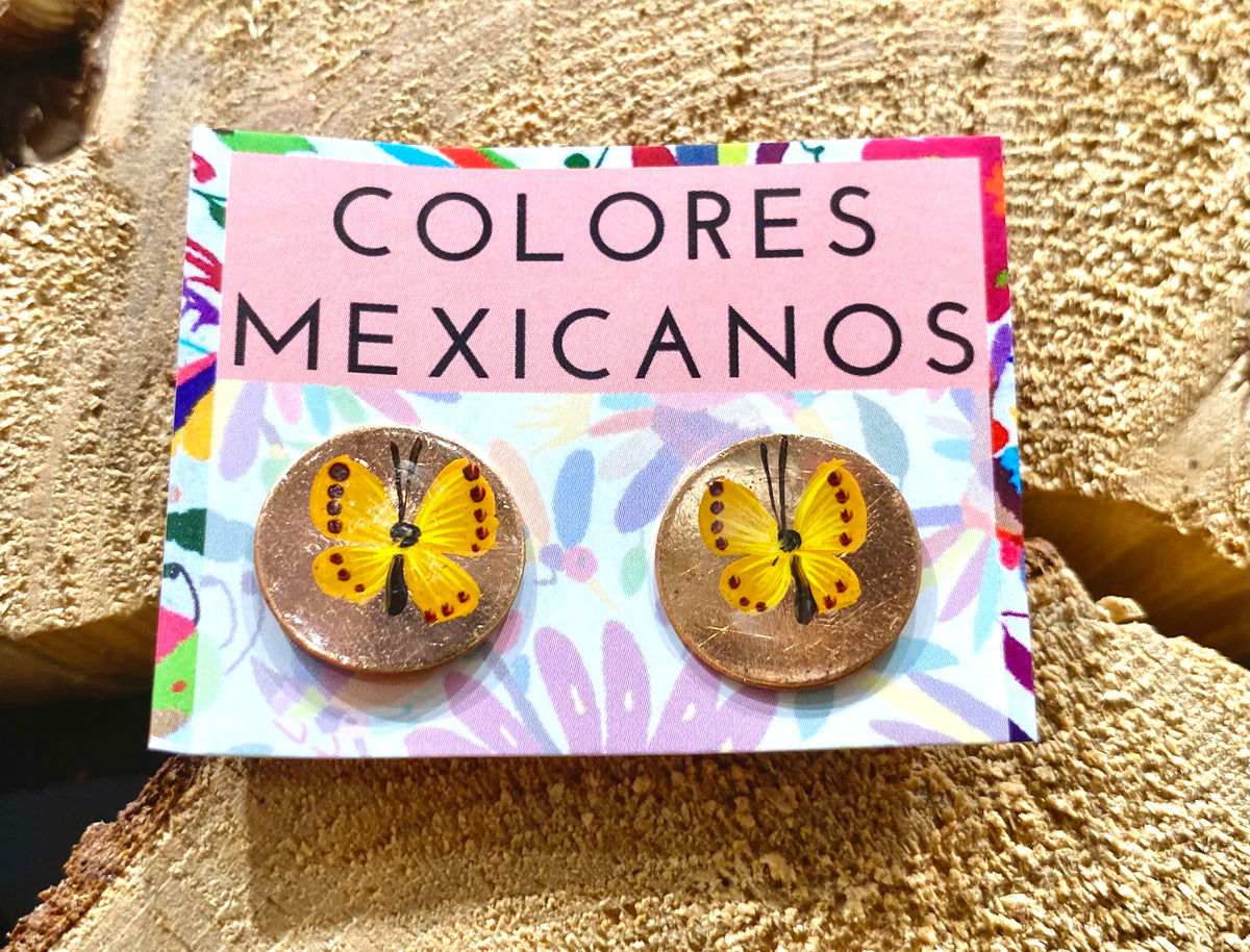 Copper Monarch Butterfly Studs – Colores Mexicanos: Chicago's Mexican ...
